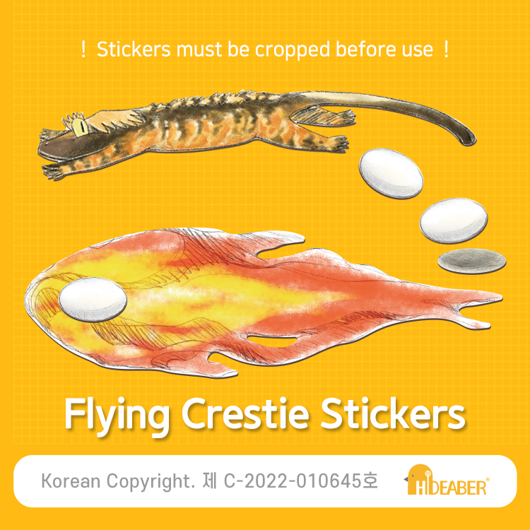 Flying Crestie Stickers | Webudding
