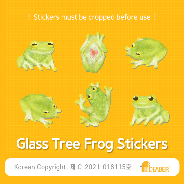 Glass Tree Frog Stickers | Webudding