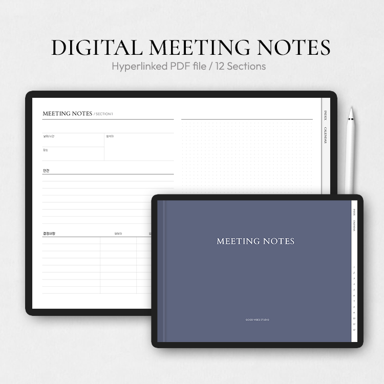 Digital Meeting Notes / Meeting Minutes | Webudding