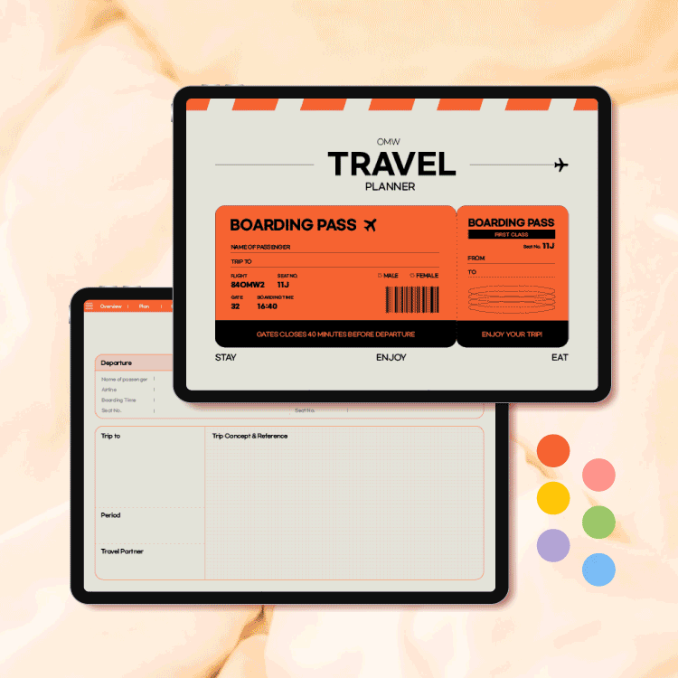 OMW Travel Planner SET (6colors) | Webudding