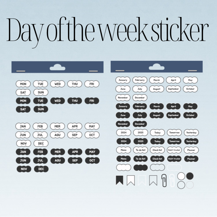 Basic Day Stickers | Webudding