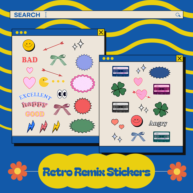Retro remixx sticker | Webudding
