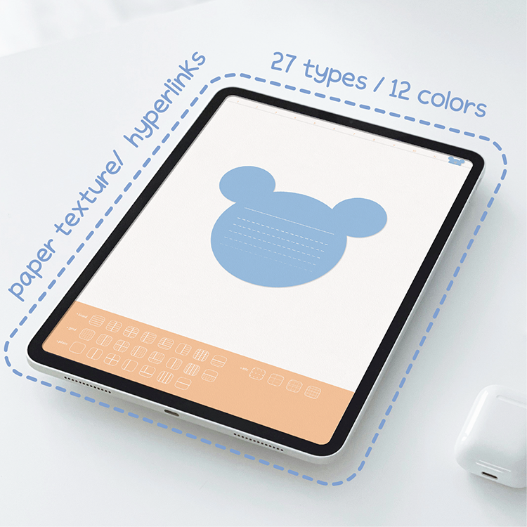 27 types of super cute notebooks in 12 colors (vertical) | Webudding