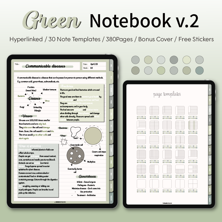 Green Digital Notebook v.2 | Webudding