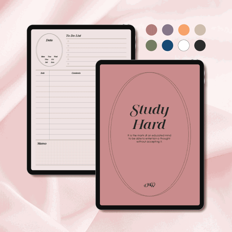 OMW Simple Study Planner (8colors) | Webudding