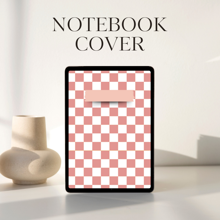 Pink Checkered Notebook Cover | Webudding