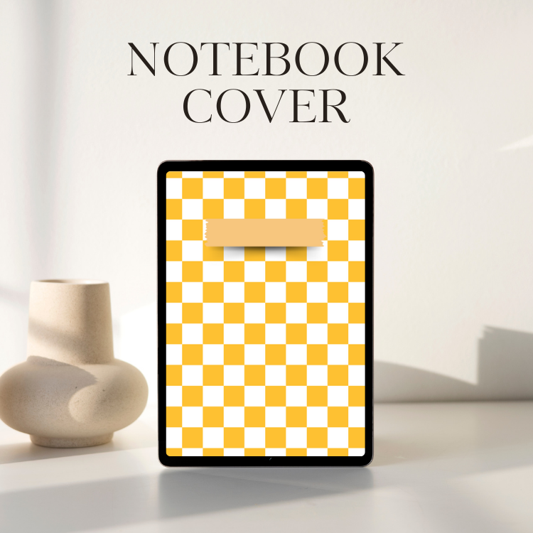 yellow check notebook cover | Webudding