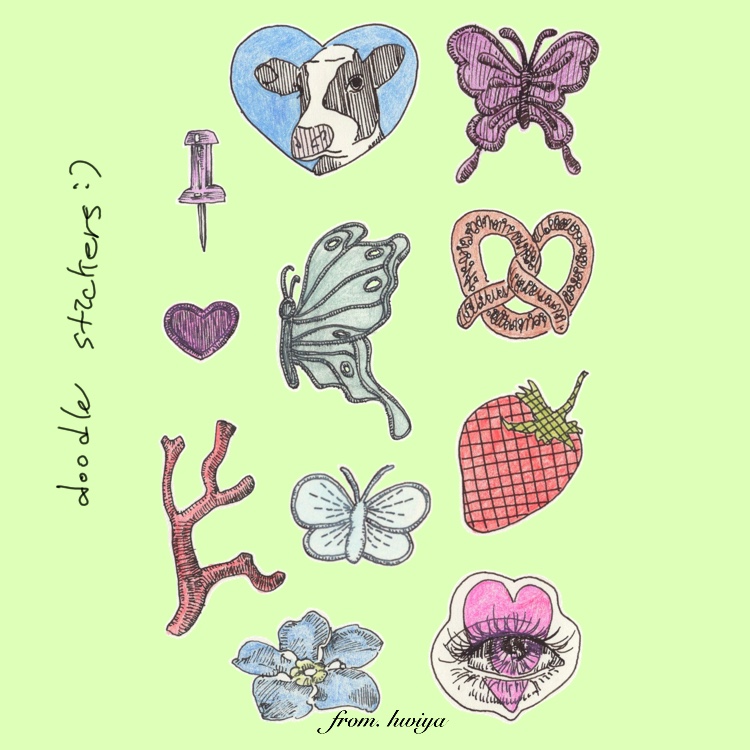 from.hwiya doodle stickers 3 | Webudding