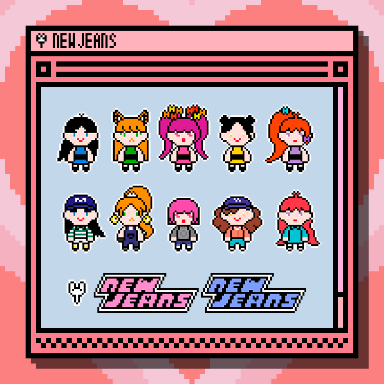 [Pixel] New Jeans Howsweet Sticker free to share | Webudding