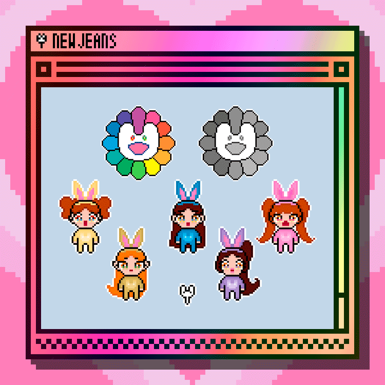 [Pixel] New Jeans Right Now version sticker free to share | Webudding