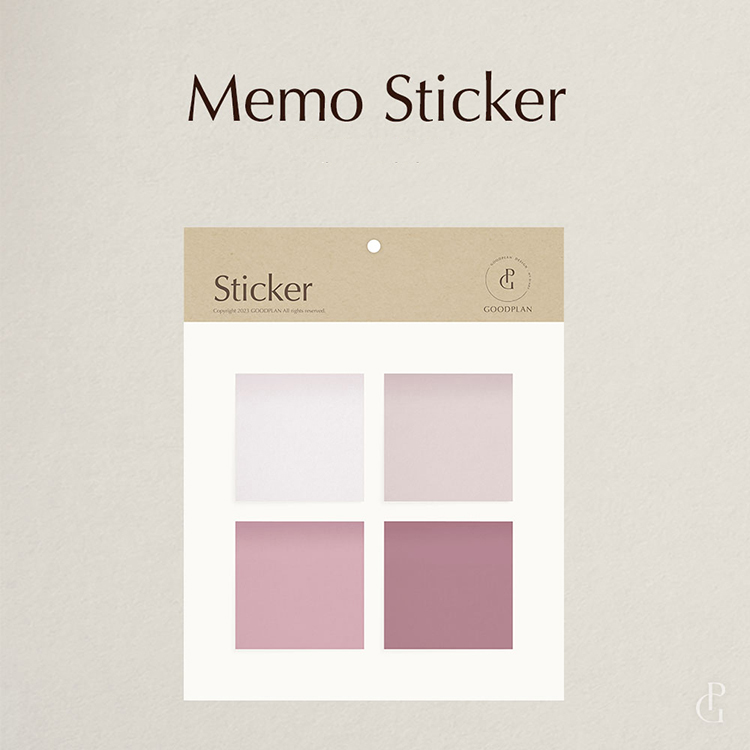 paper memo pad F pink / Memo sticker Post-it 4 ea | Webudding