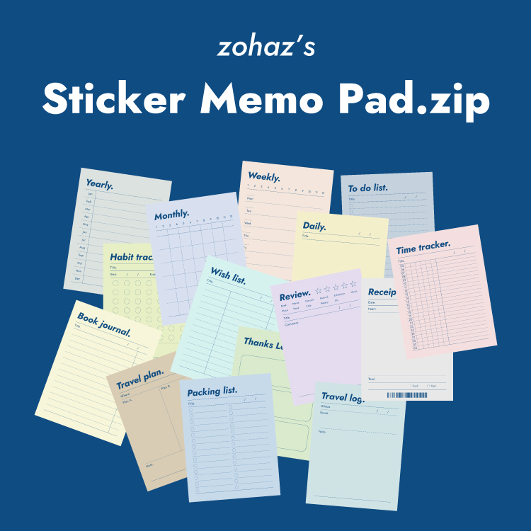 Sticker Memo Pad, 15 types of Memo Stickers | Webudding