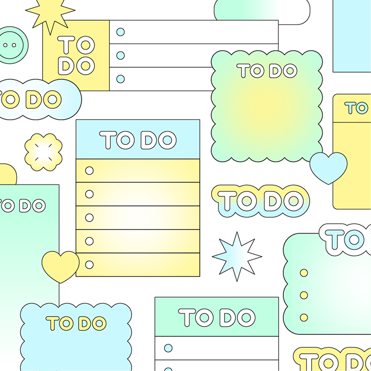 Summer TO DO LIST notepad+sticker | Webudding