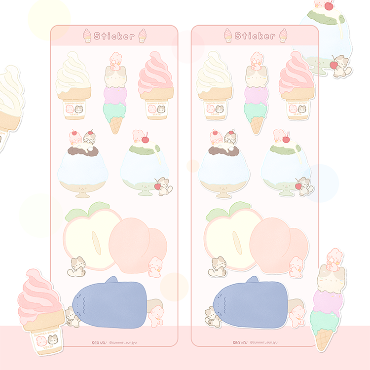Summer notepad sticker | Webudding