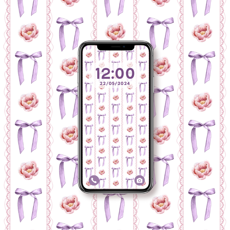 Purple Bow Phone wallpaper | Webudding