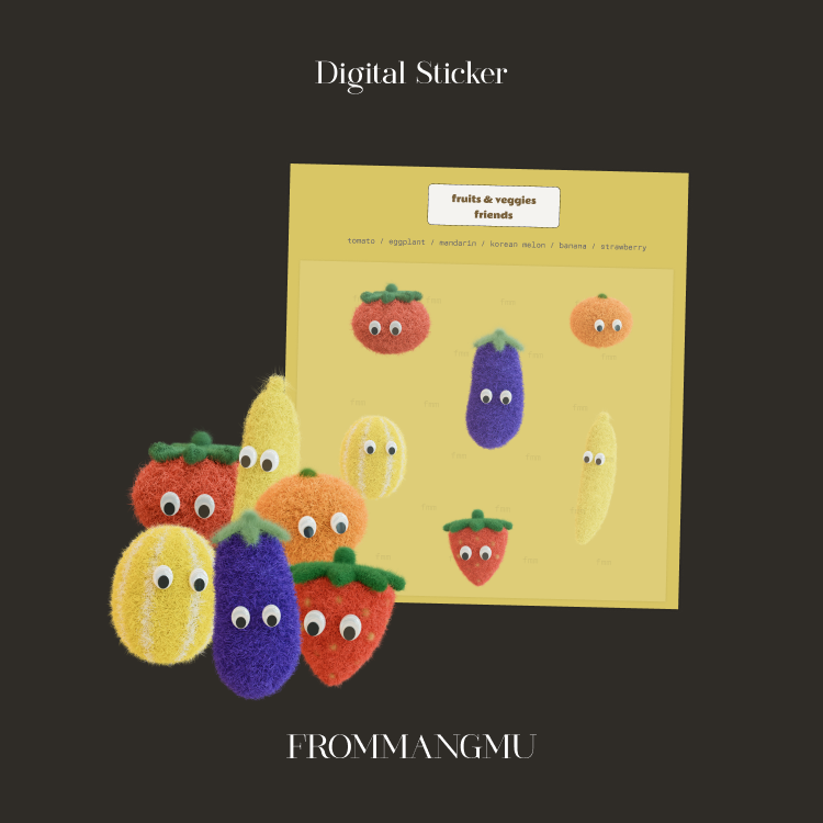 3D fruits & veggies friends | Webudding