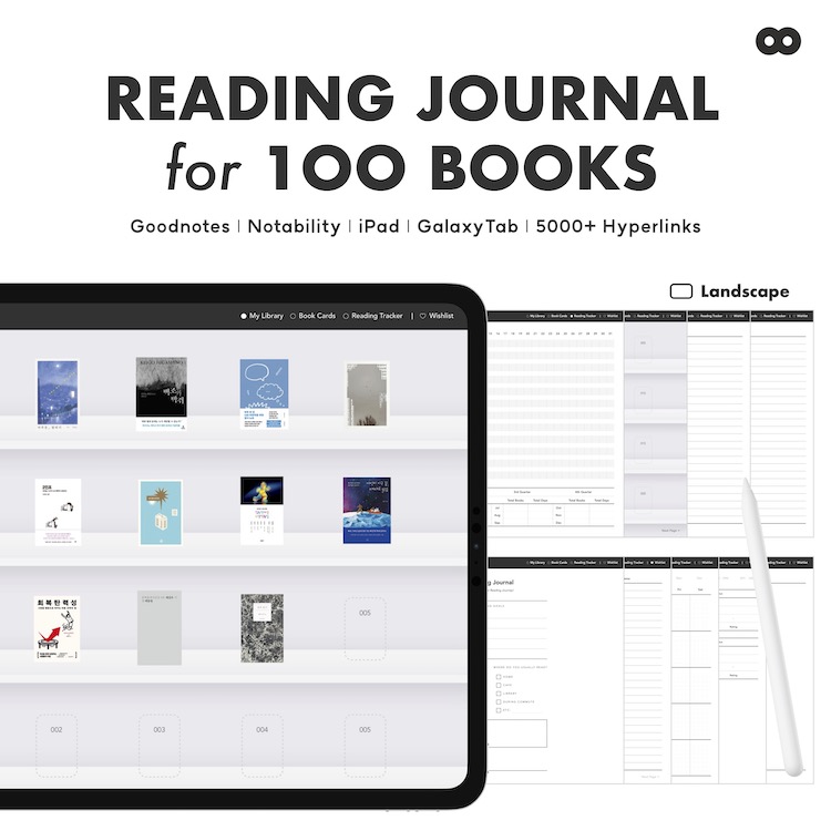Reading Journal 100 (Landscape) | Webudding