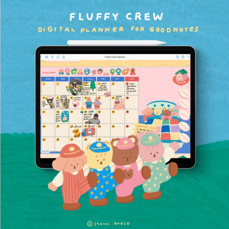 Fluffy Crew Planner (Undated) | Webudding