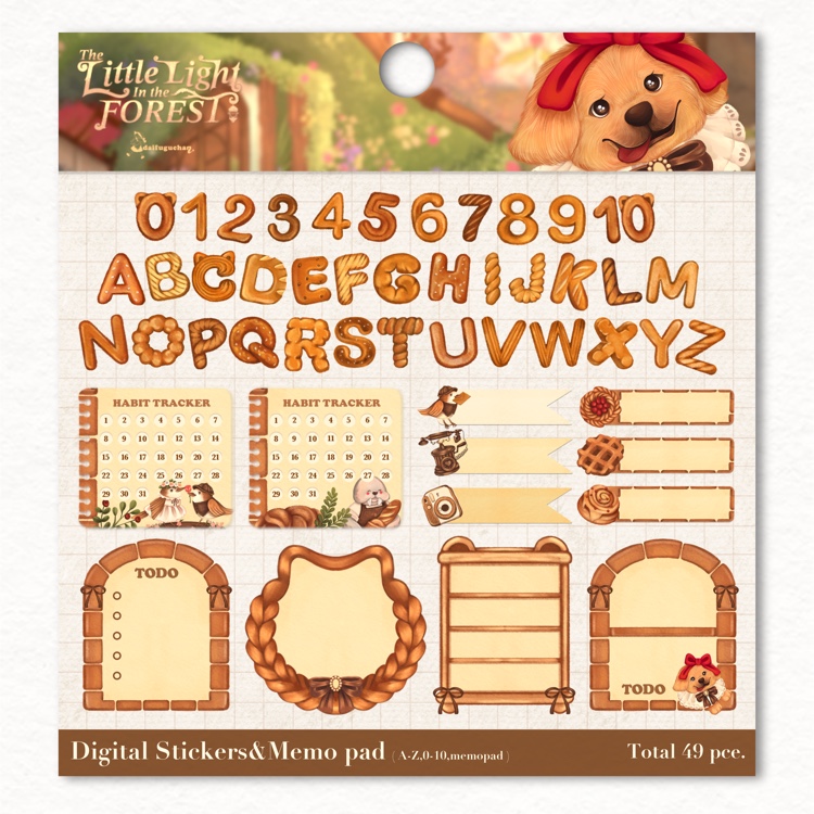 Digital Sticker : Number 1-10 , A-Z , memopad | Webudding