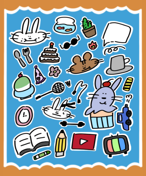 bunny Daily stickers (Type 1, 2) | Webudding