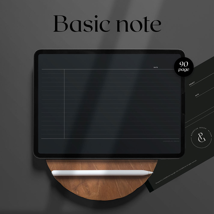 BLACK regal note landscape | Webudding