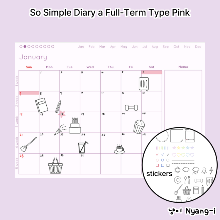 So Simple Diary a Full-Term Type Pink Version | Webudding