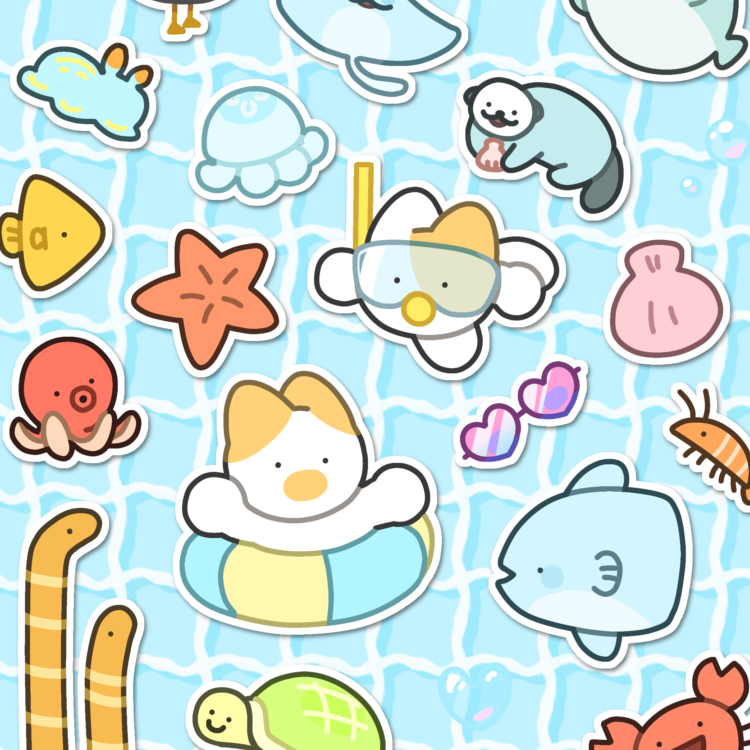 Bubble bubble ocean sticker | Webudding