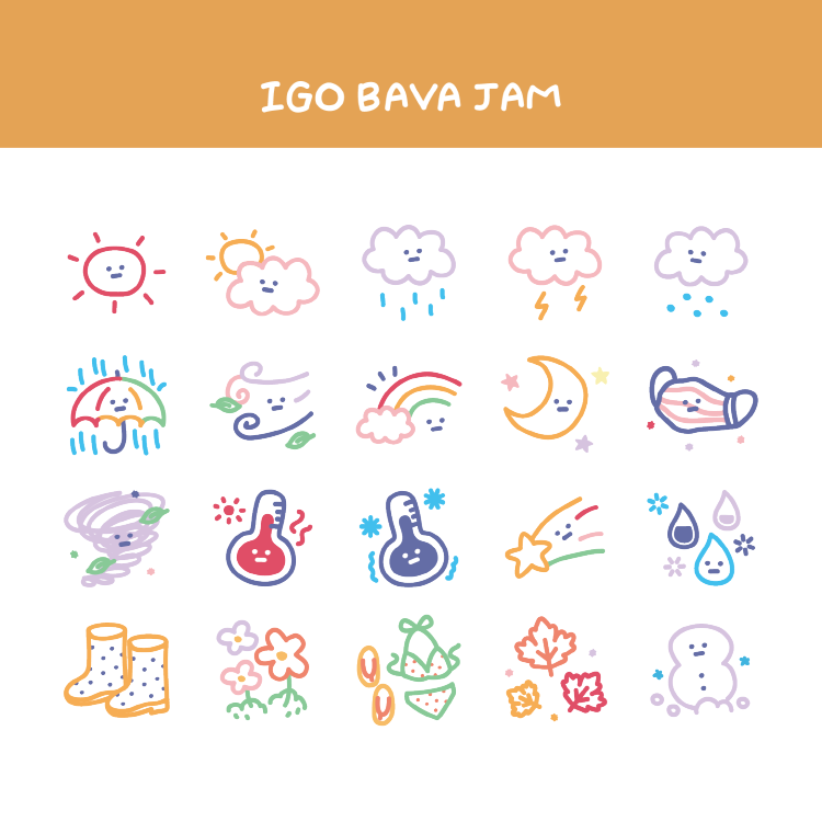 IGOBAVAJAM weather stickers | Webudding