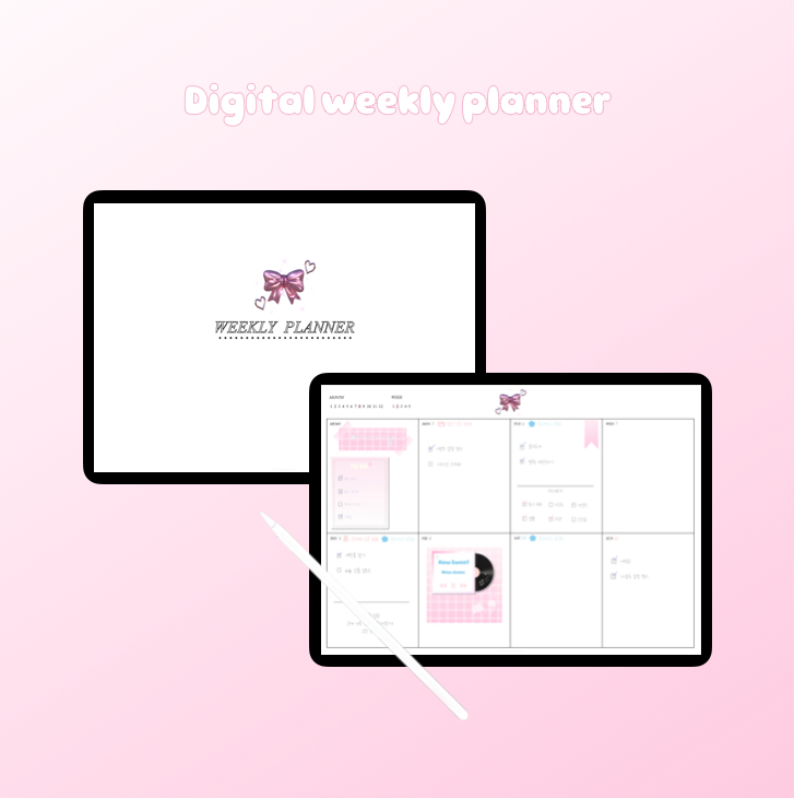 Ribbon Undated Weekly Planner (White) | Webudding