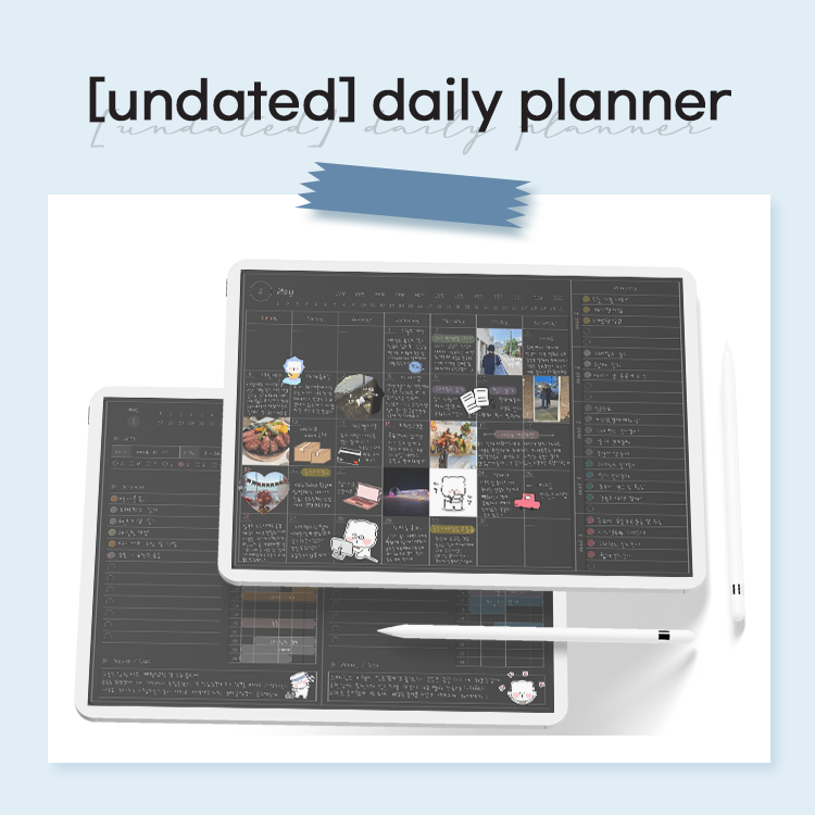 [undated] weekly planner ver.black | Webudding