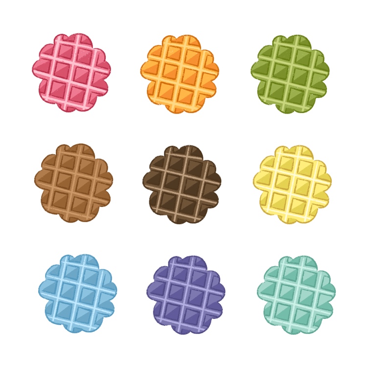 Mini waffle sticker | Webudding