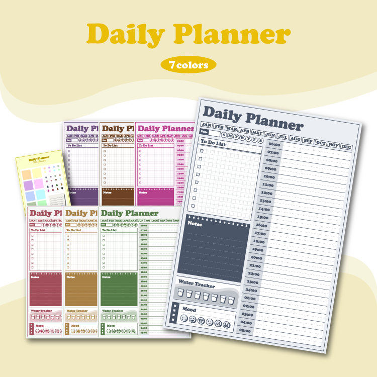 Daily Planner: 7 Colors