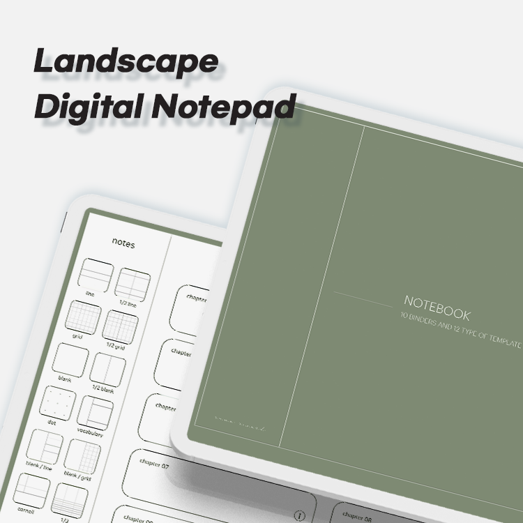 Landscape digital notepad ver.grass | Webudding
