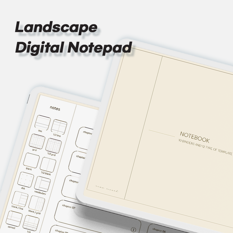 Landscape digital notepad ver.latte | Webudding
