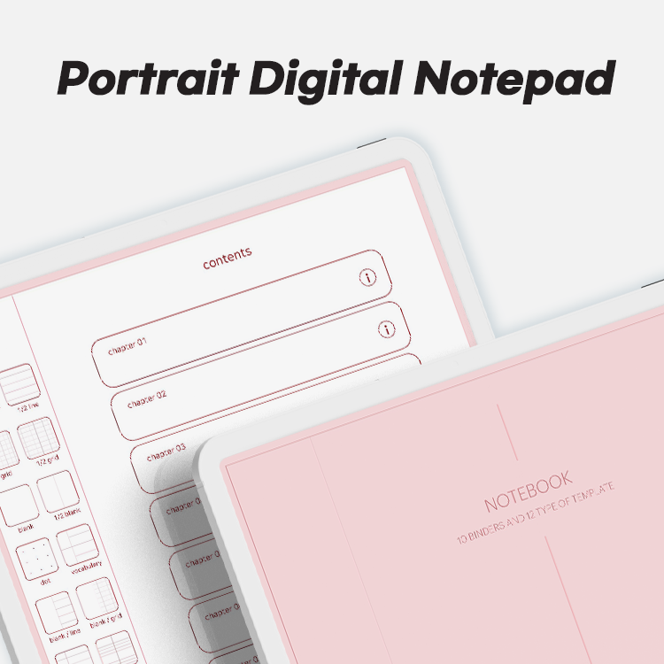 Portrait digital notepad ver.blossom | Webudding