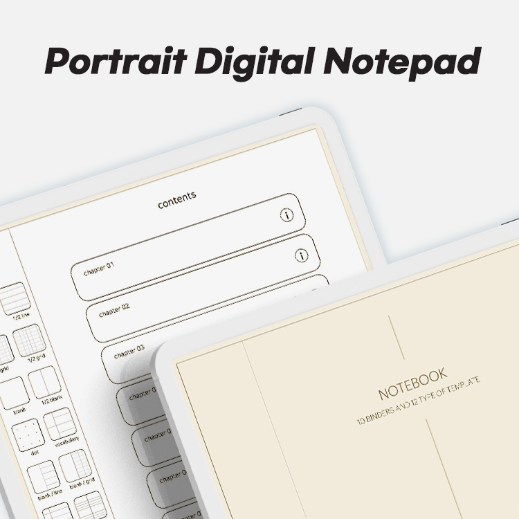 Portrait digital notepad ver.latte | Webudding