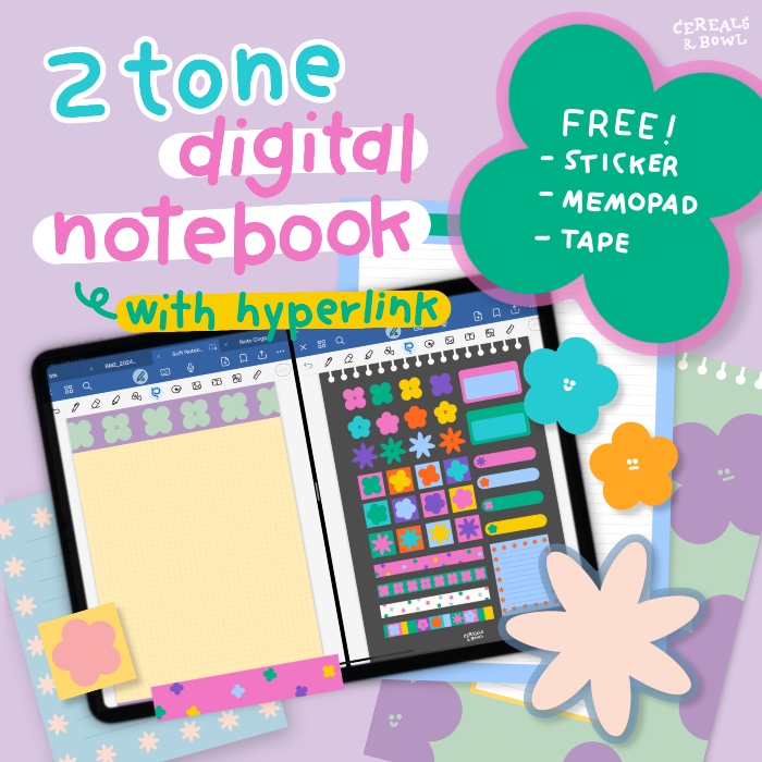2 Tone Digital Notebook with Hyperlink | Webudding
