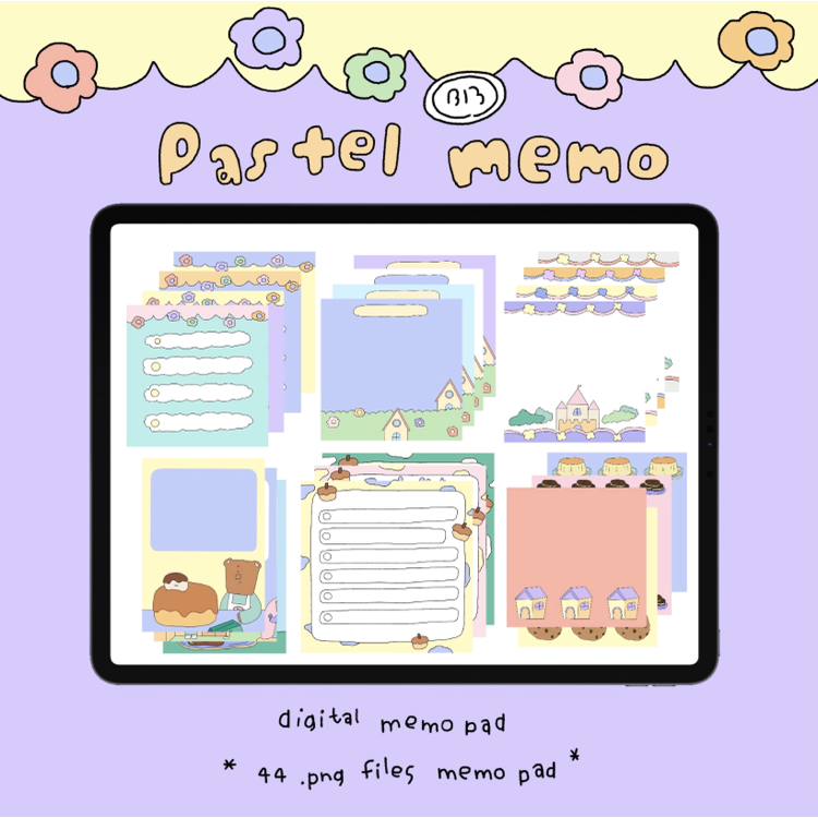 Pastel memo pad | Webudding