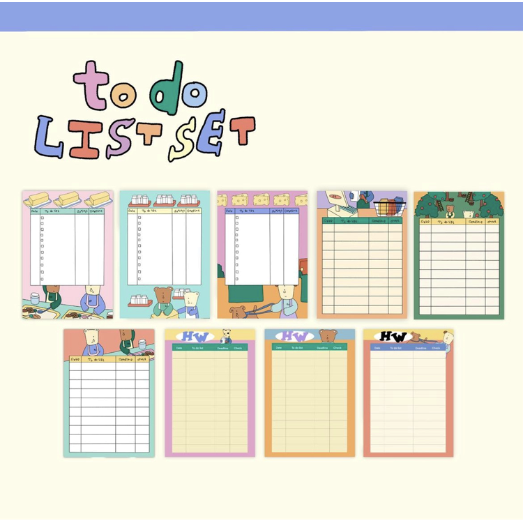 To do list set | Webudding