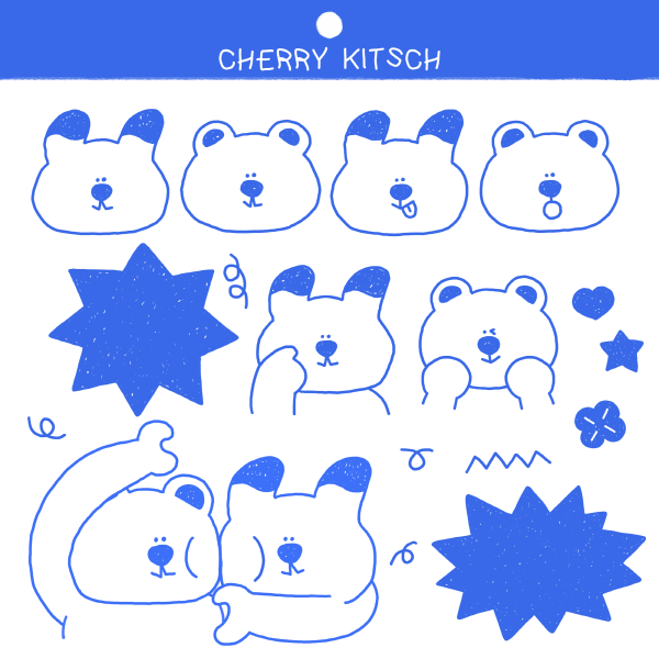 [DIGITAL STICKERS] Crooked Friends BLUE ver. | Webudding