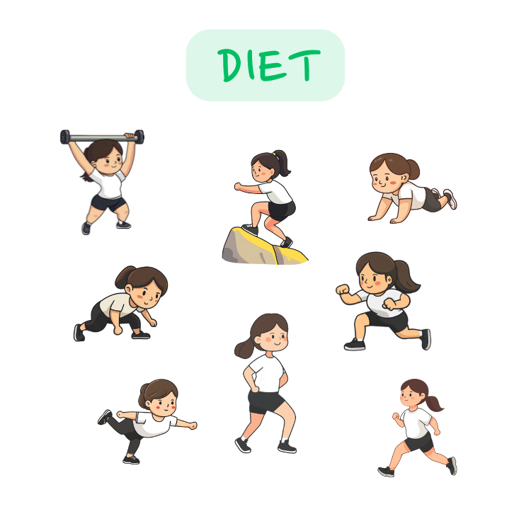 맨몸운동 운동 스티커 | 위버딩