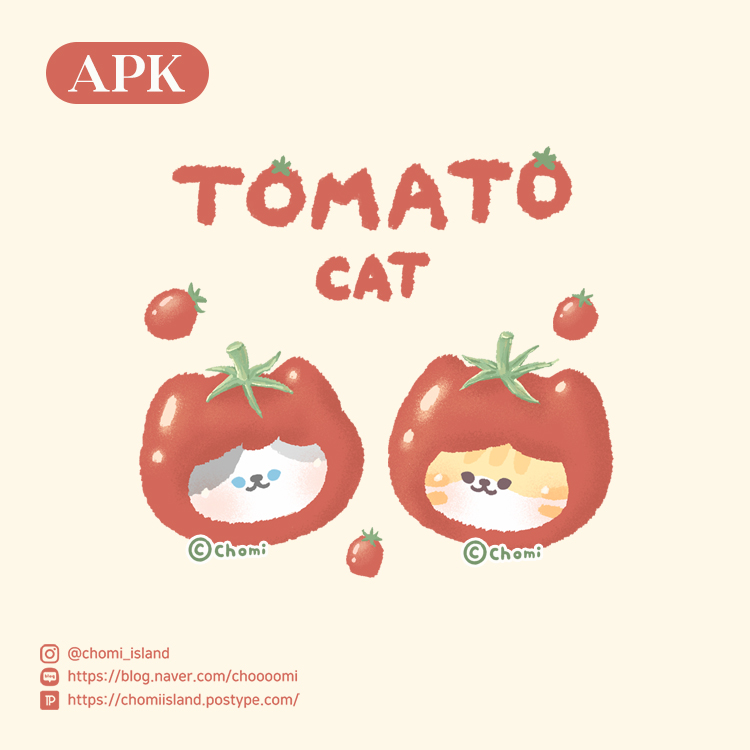 apk│CHOMI Tomato cat Kakao Talk theme | Webudding