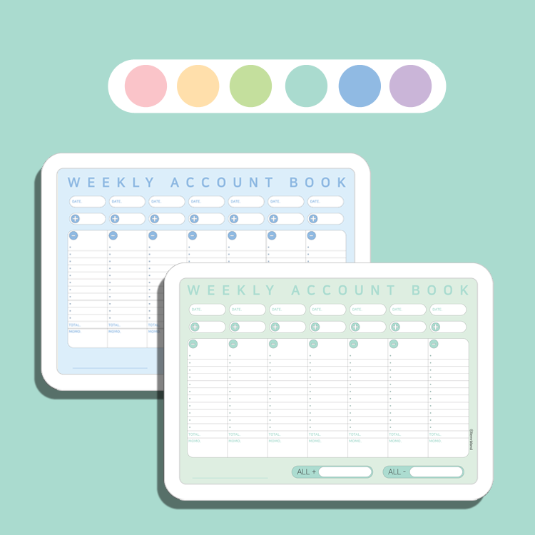 weekly account book | Webudding