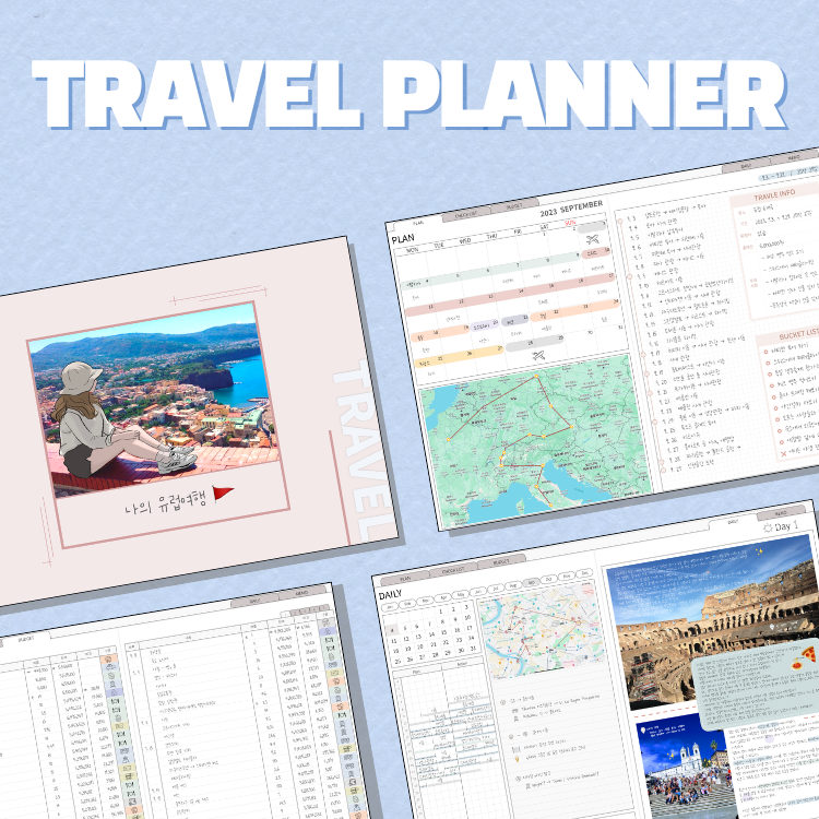 [Travel Planner] Planner and travel sticker pack for recording travel plans and reviews at once ...