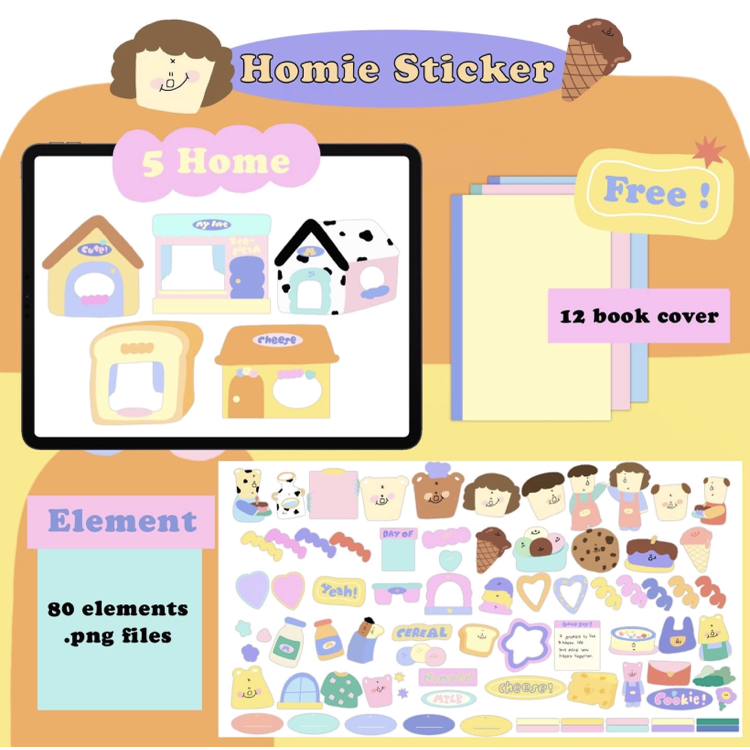 Homie Digital sticker & Cover book | Webudding