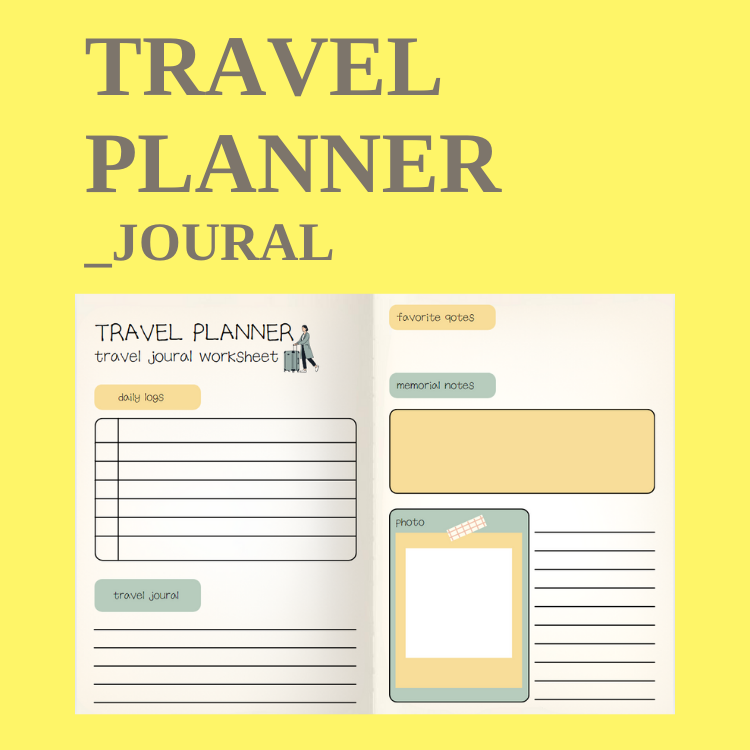 Travel Planner Journal Notebook Visual | Webudding