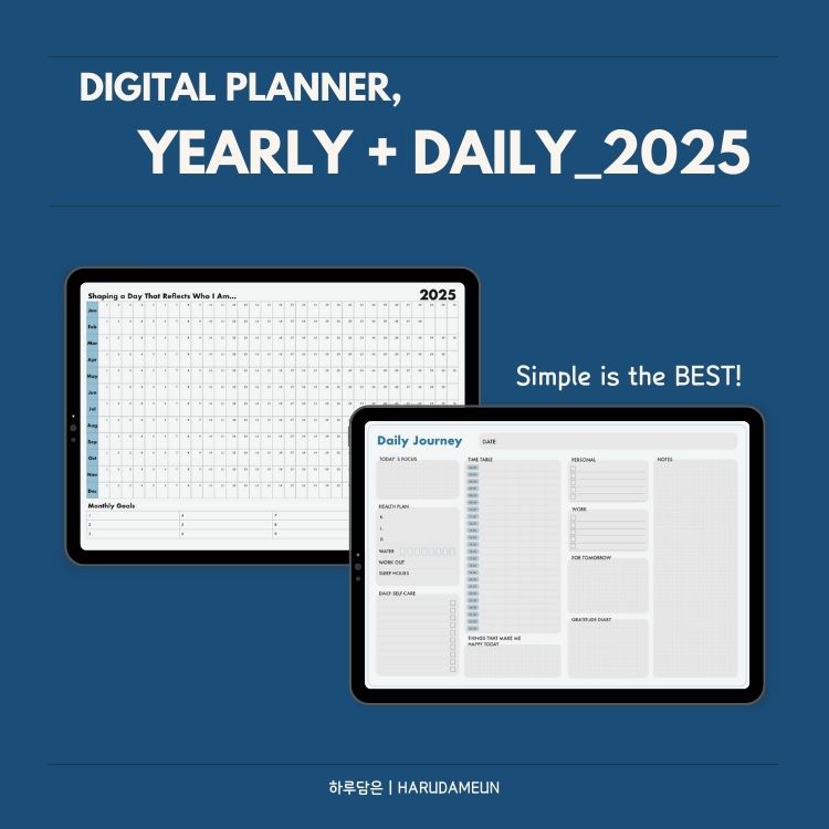 PLANNER 2025 - YEARLY + DAILY RECORD | Webudding
