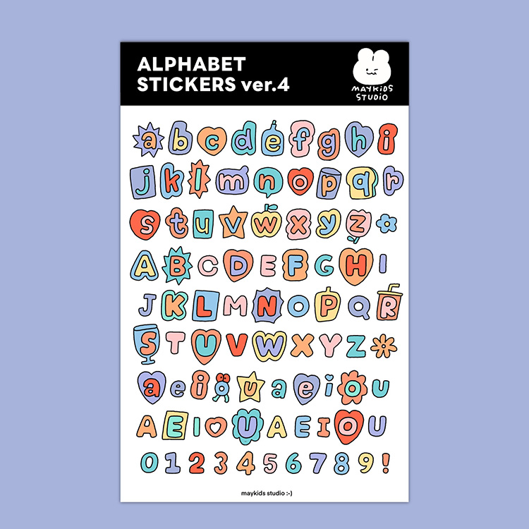 Alphabet Stickers Ver.4 | Webudding