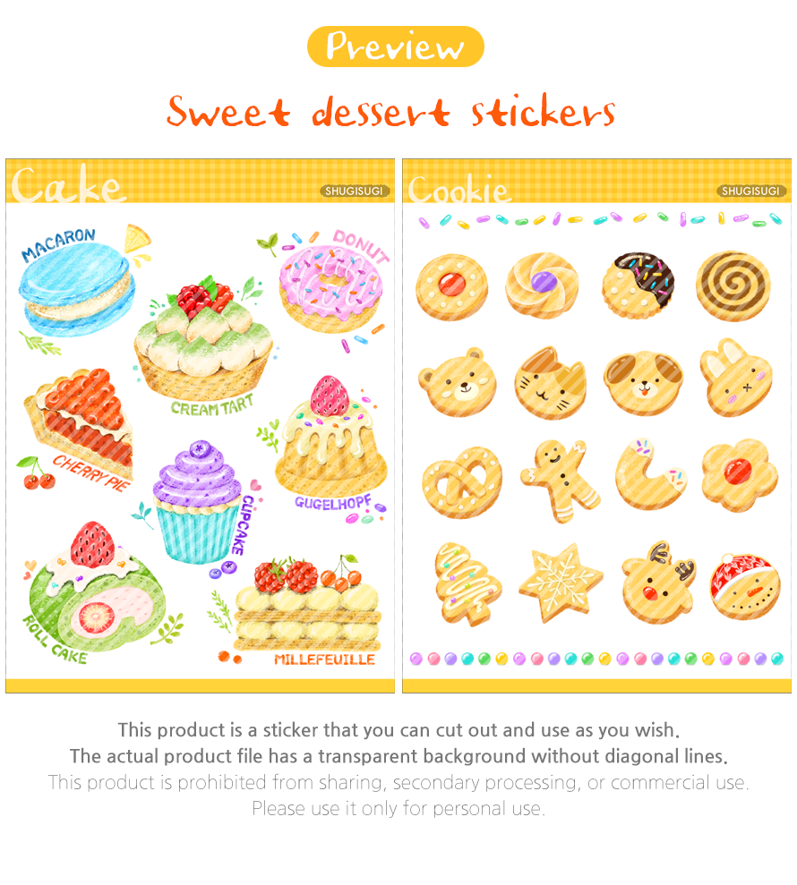 Sweet dessert stickers | Webudding