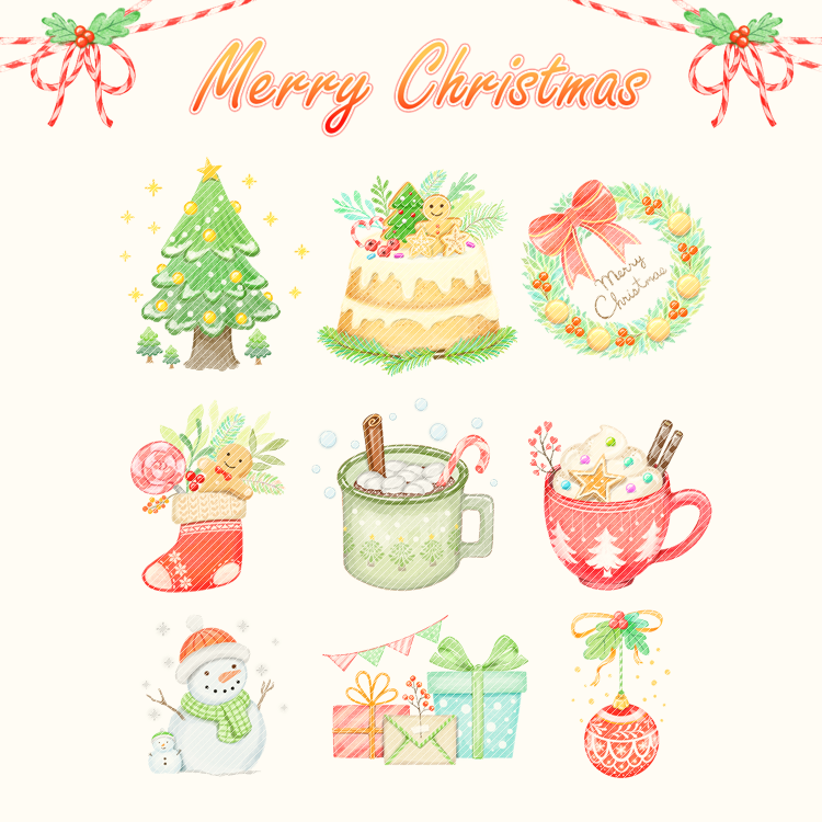 Christmas decoration stickers | Webudding